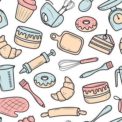 Baking Doodle Vector Art, Icons, and Graphics for Free Download