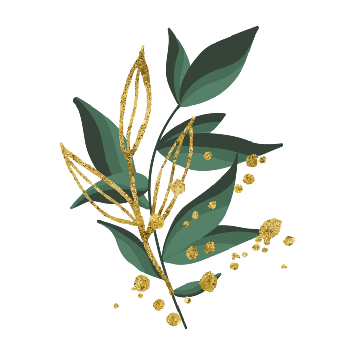 Eucalyptus Leaves Gold PNGs for Free Download