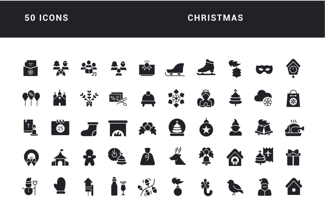 Simple Christmas Icons Vector Art, Icons, and Graphics for Free Download