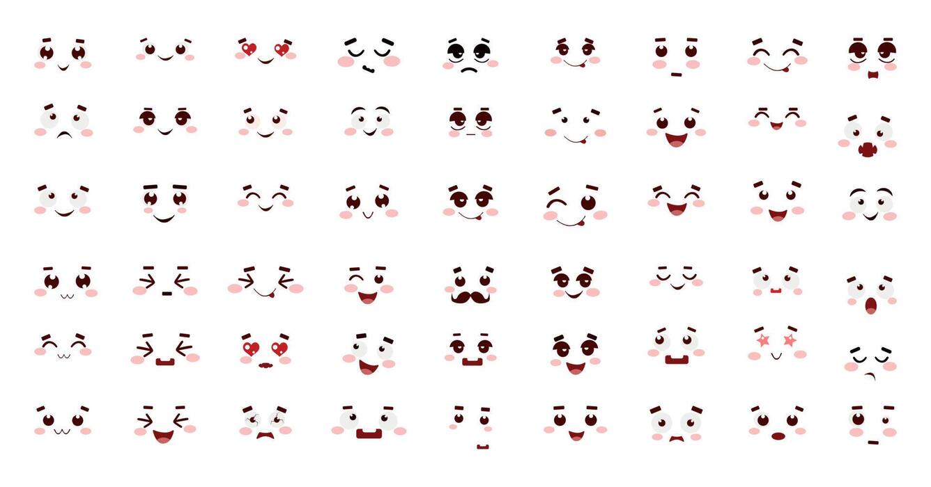Emoticon Set Vector Art, Icons, and Graphics for Free Download