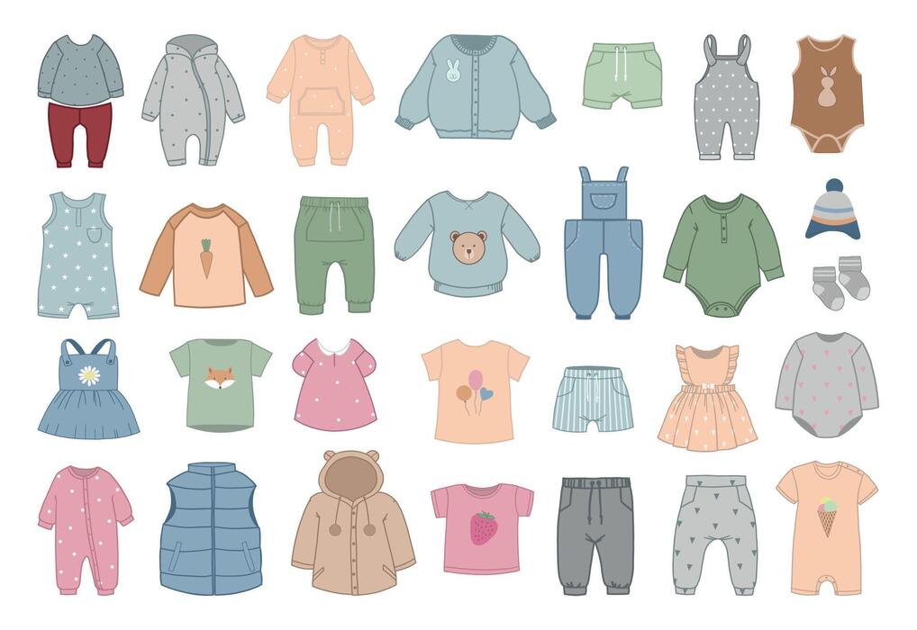 Children Clothes Vector Art, Icons, and Graphics for Free Download