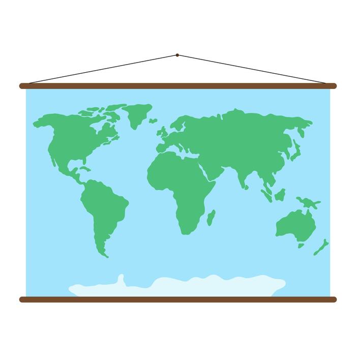 Simple World Map Vector Art, Icons, and Graphics for Free Download