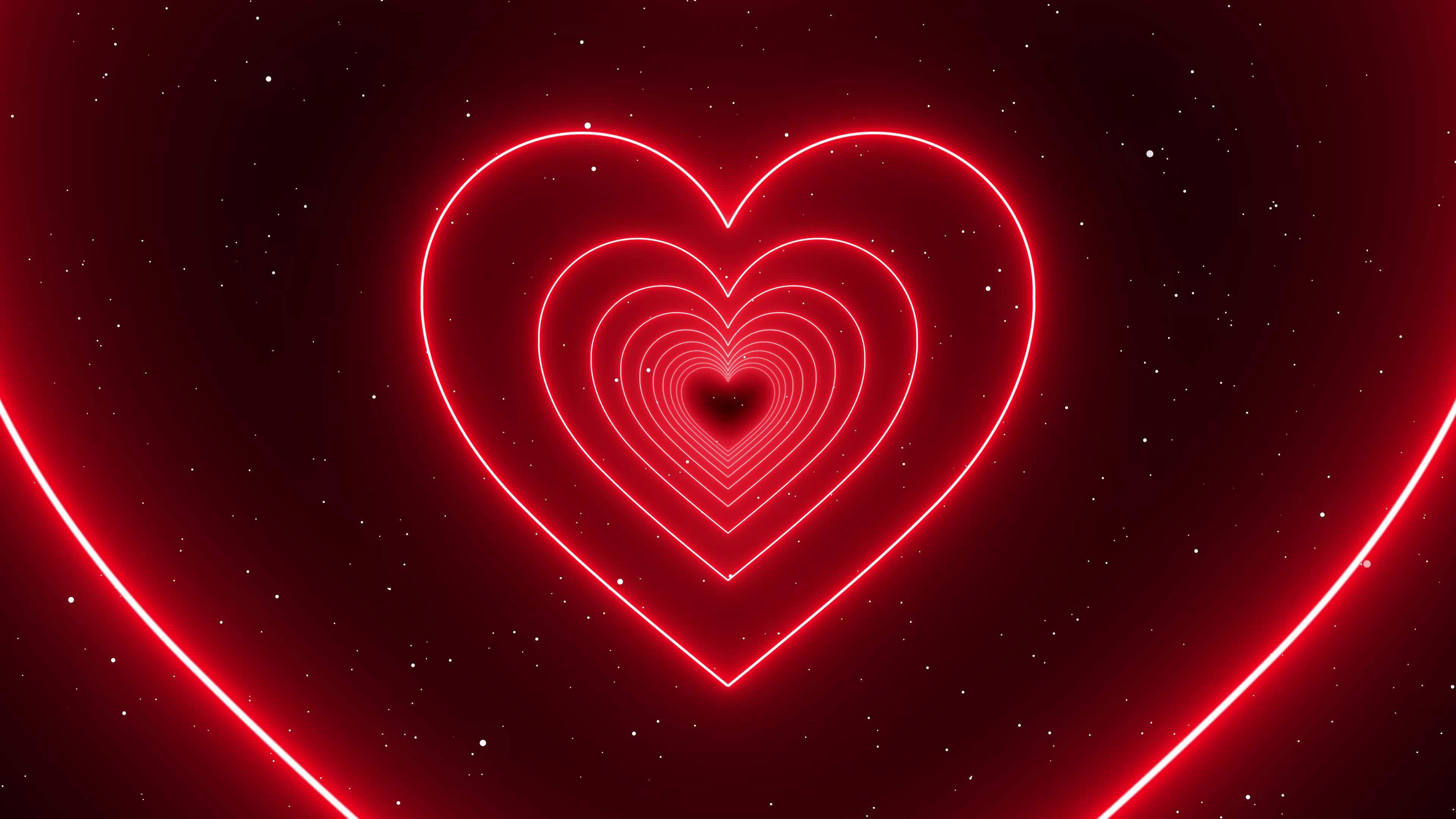 Infinite Looping Animation Neon red Lights Love Heart Tunnel and ... Infinite Looping Animation Neon red Lights Love Heart Tunnel and ...