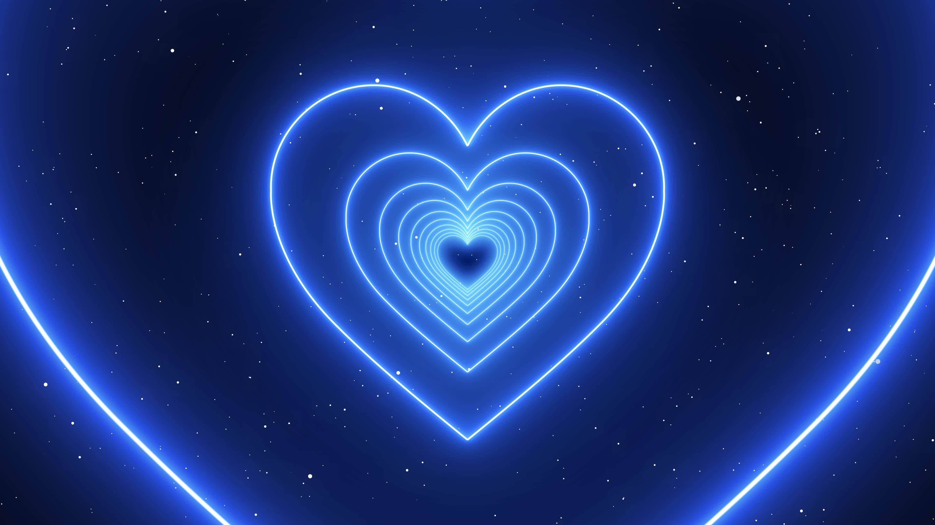 Infinite Looping Animation Neon Blue Lights Love Heart Tunnel and ... Infinite Looping Animation Neon Blue Lights Love Heart Tunnel and ...