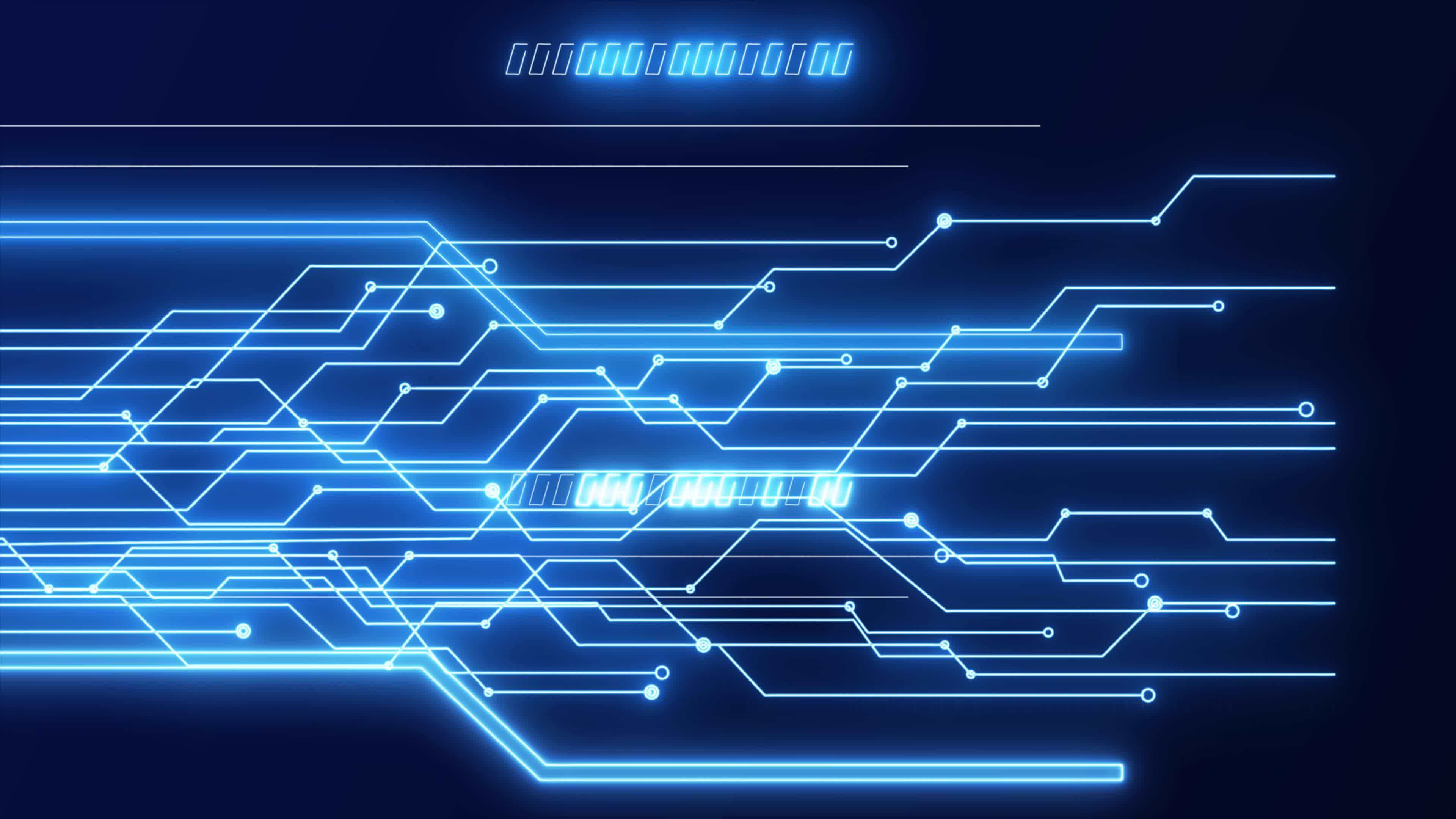 Futuristic circuit board with moving electrons, motherboard chipset ... Futuristic circuit board with moving electrons, motherboard chipset ...