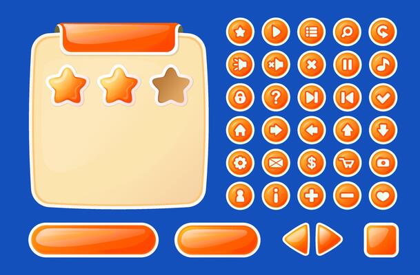 Mobile Game Buttons Vector Art, Icons, and Graphics for Free Download