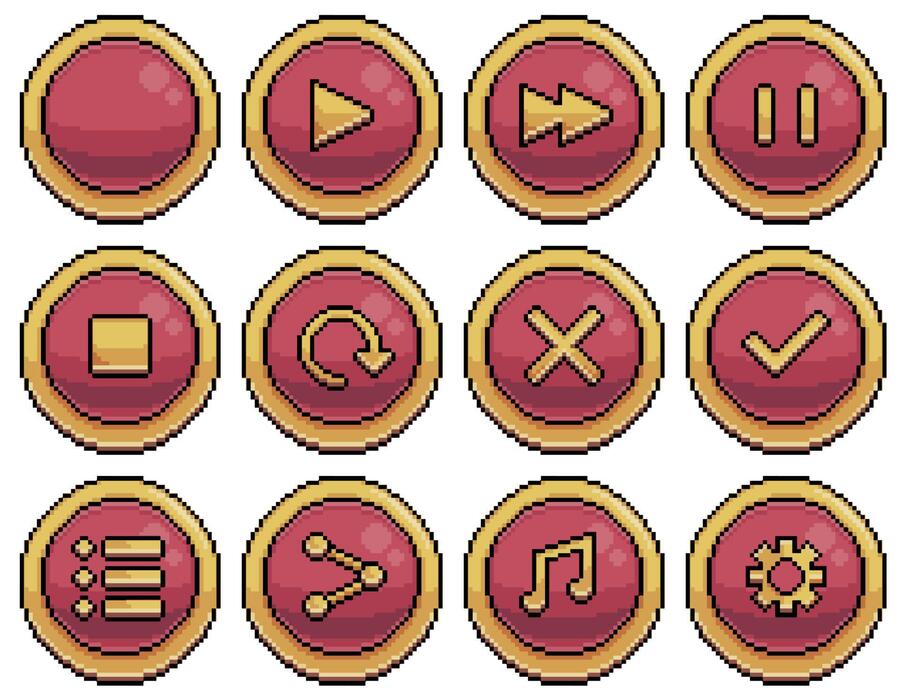Game Buttons Vector Art, Icons, and Graphics for Free Download