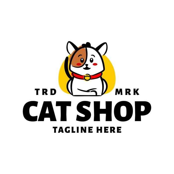 Cat Shop Logo Vector Art, Icons, and Graphics for Free Download
