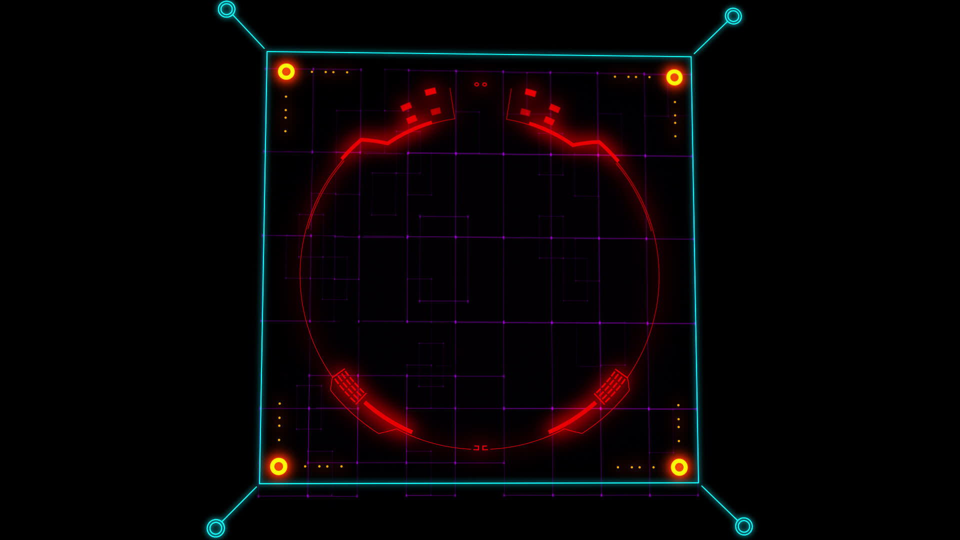 HUD circle interfaces. Hi tech futuristic display. Blue hologram button. Digital data network ...