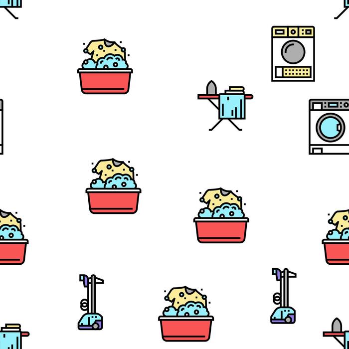 Laundry Pattern Vector Art, Icons, and Graphics for Free Download