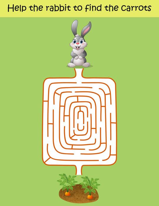 Rabbit Maze Vector Art, Icons, and Graphics for Free Download