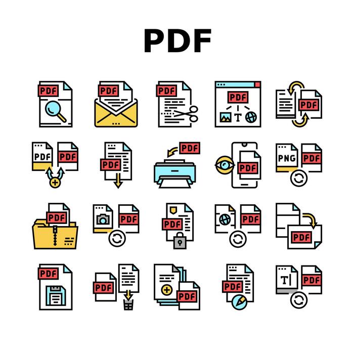 Pdf Icon Collection Vector Art, Icons, and Graphics for Free Download