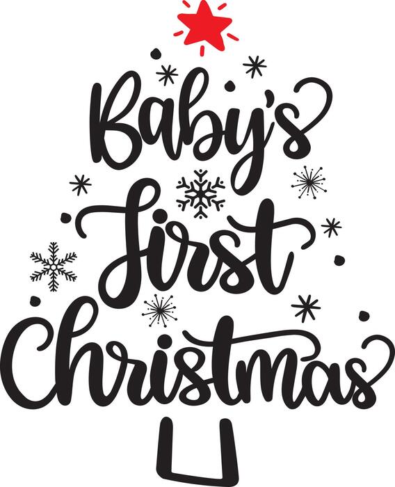 Babys First Christmas Vector Art, Icons, and Graphics for Free Download