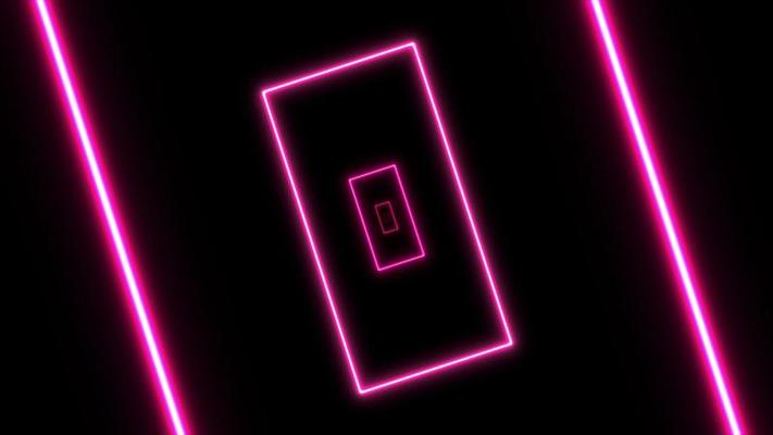 Neon Animated Frame Stock Video Footage for Free Download