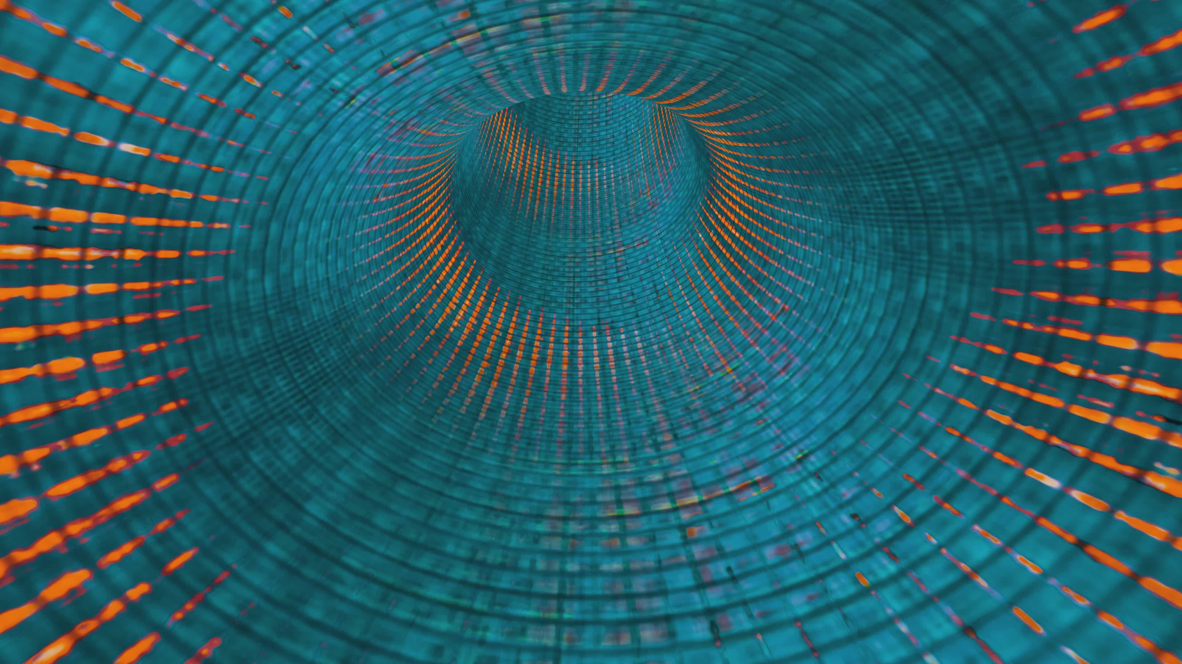 Abstract technology tunnel of streaming data - Loop 10373704 Stock ...