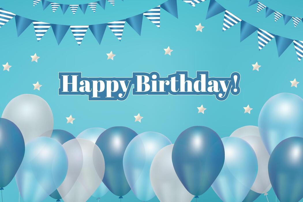 Happy Birthday Blue Background Vector Art, Icons, and Graphics for Free Download