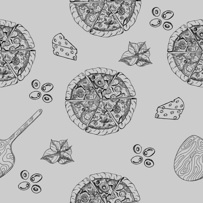 Pizza Pattern Vector Art, Icons, and Graphics for Free Download