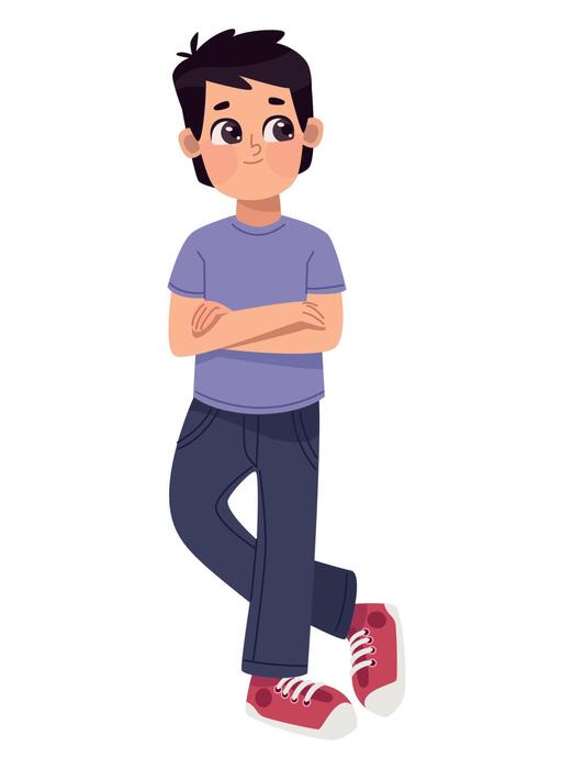 Confident Boy Vector Art, Icons, and Graphics for Free Download