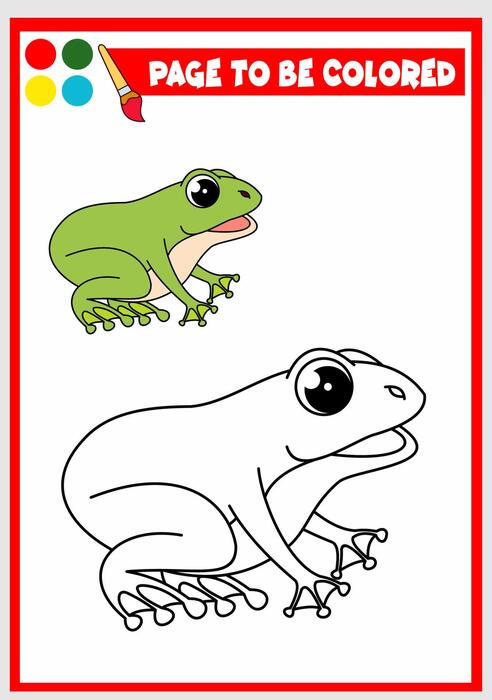 Frog Coloring Book Vector Art, Icons, and Graphics for Free Download