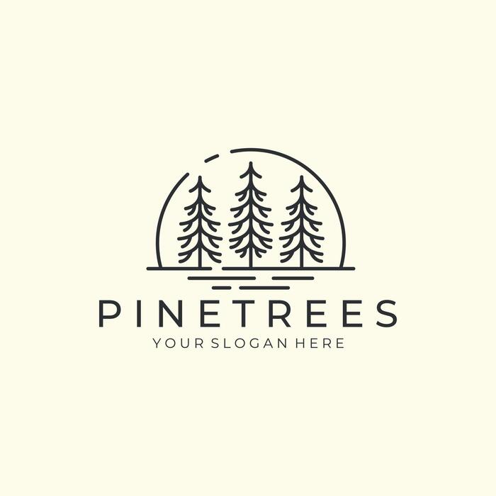 Pine Tree Line Vector Art, Icons, and Graphics for Free Download