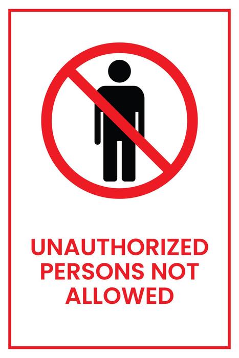 No Unauthorized Access Vector Art, Icons, and Graphics for Free Download