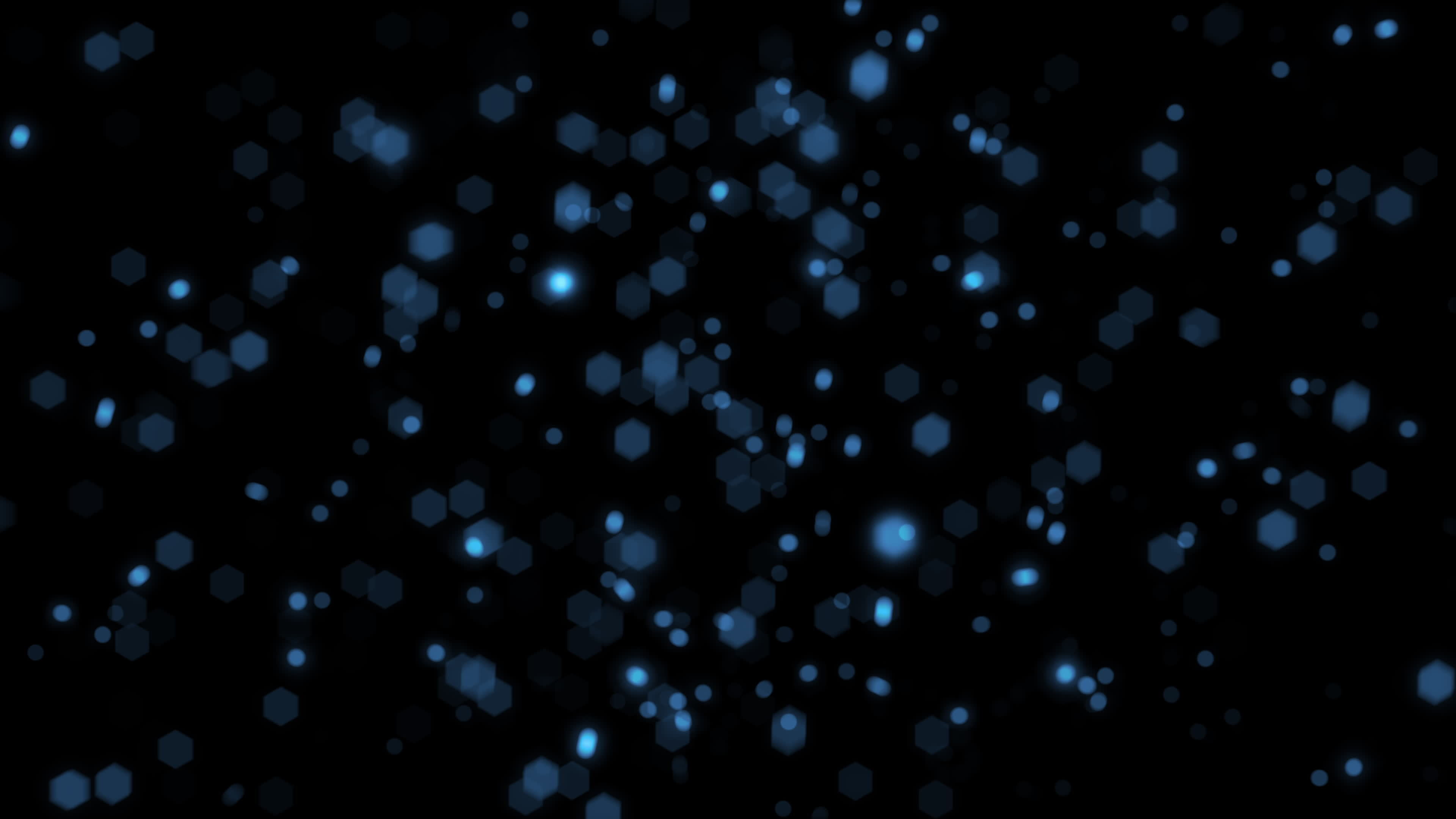 Abstract loop blue bokeh floating on black background 10681730 Stock ...