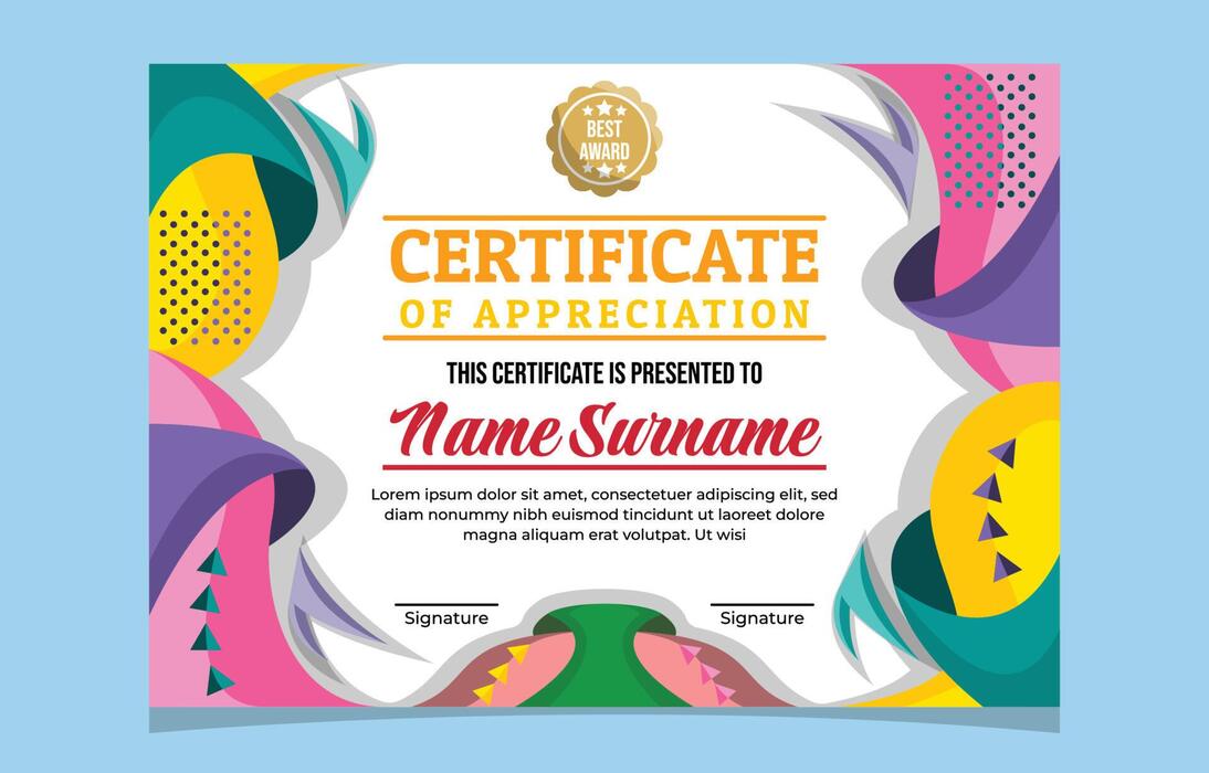 Summer Certificate Vector Art, Icons, and Graphics for Free Download