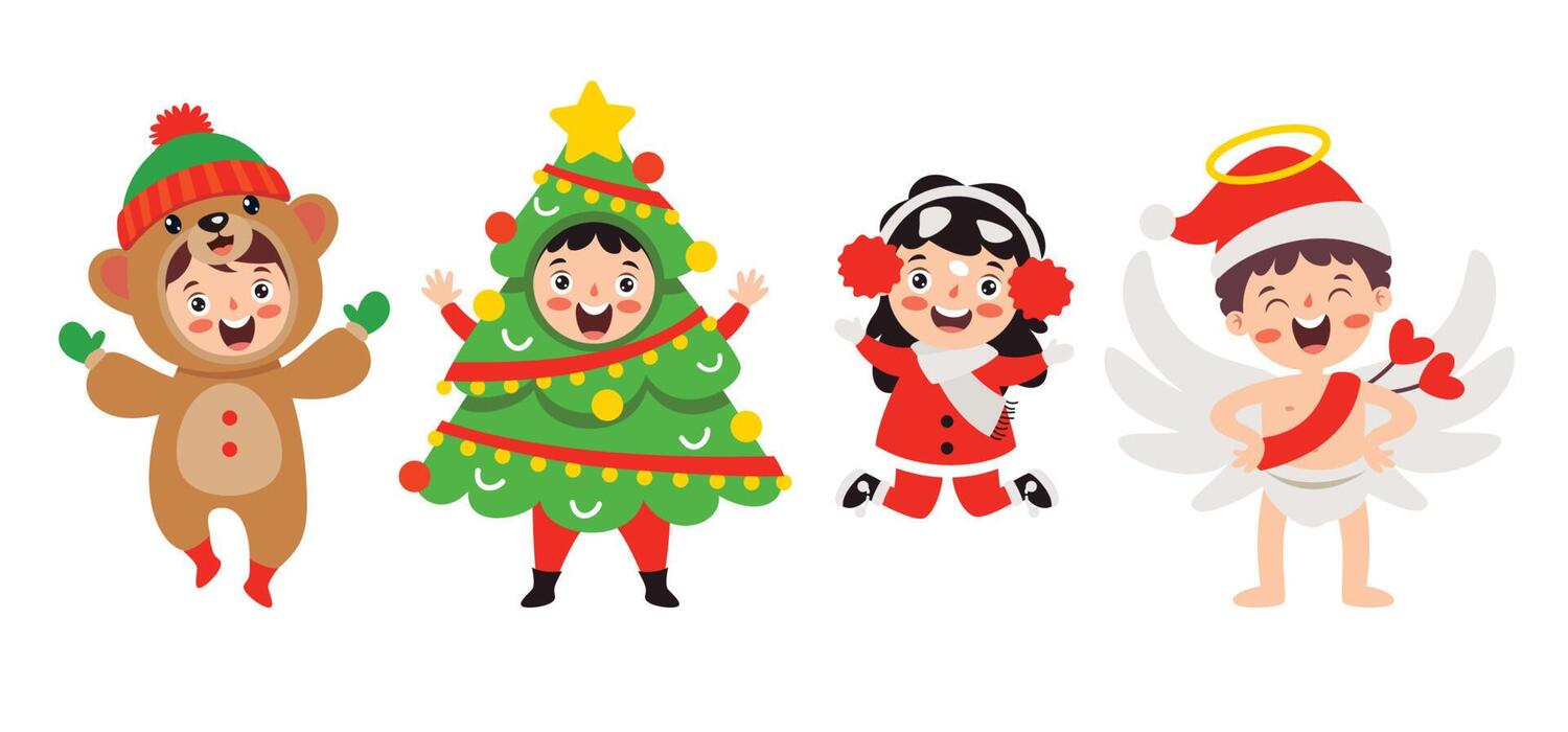 Christmas Kids Vector Art, Icons, and Graphics for Free Download