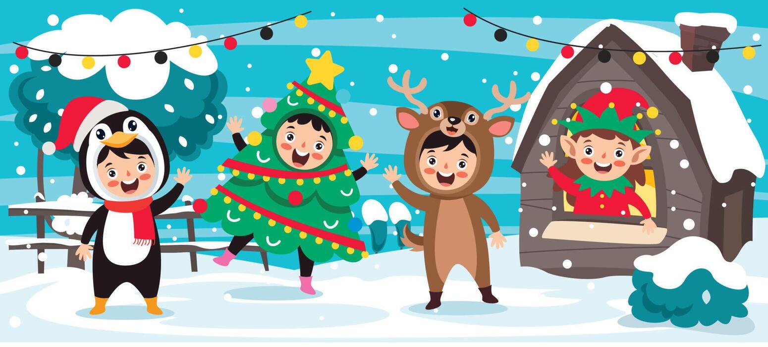 Christmas Children Vector Art, Icons, and Graphics for Free Download