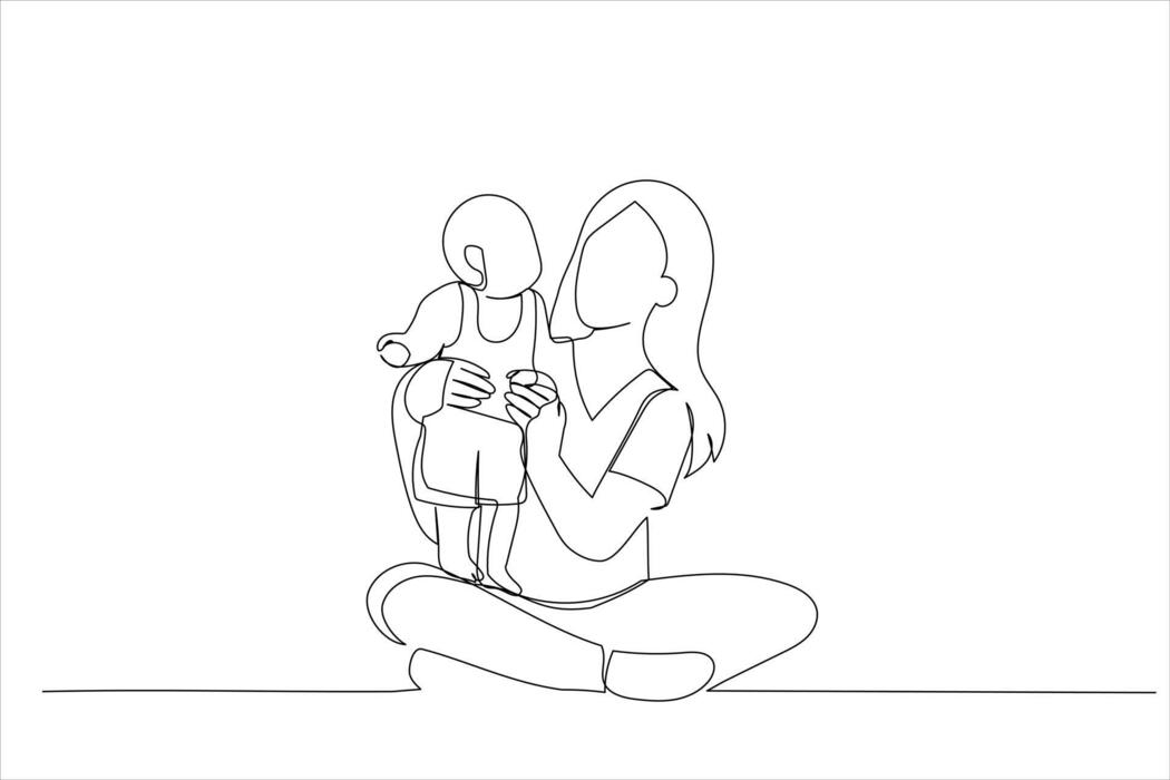 Continuous Line Baby Vector Art, Icons, and Graphics for Free Download