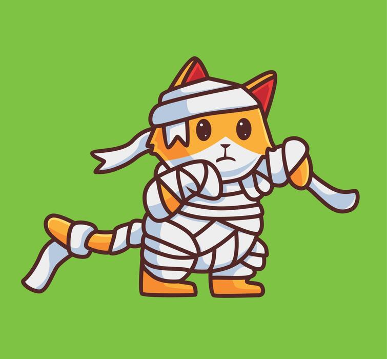 Mummy Cat Vector Art, Icons, and Graphics for Free Download