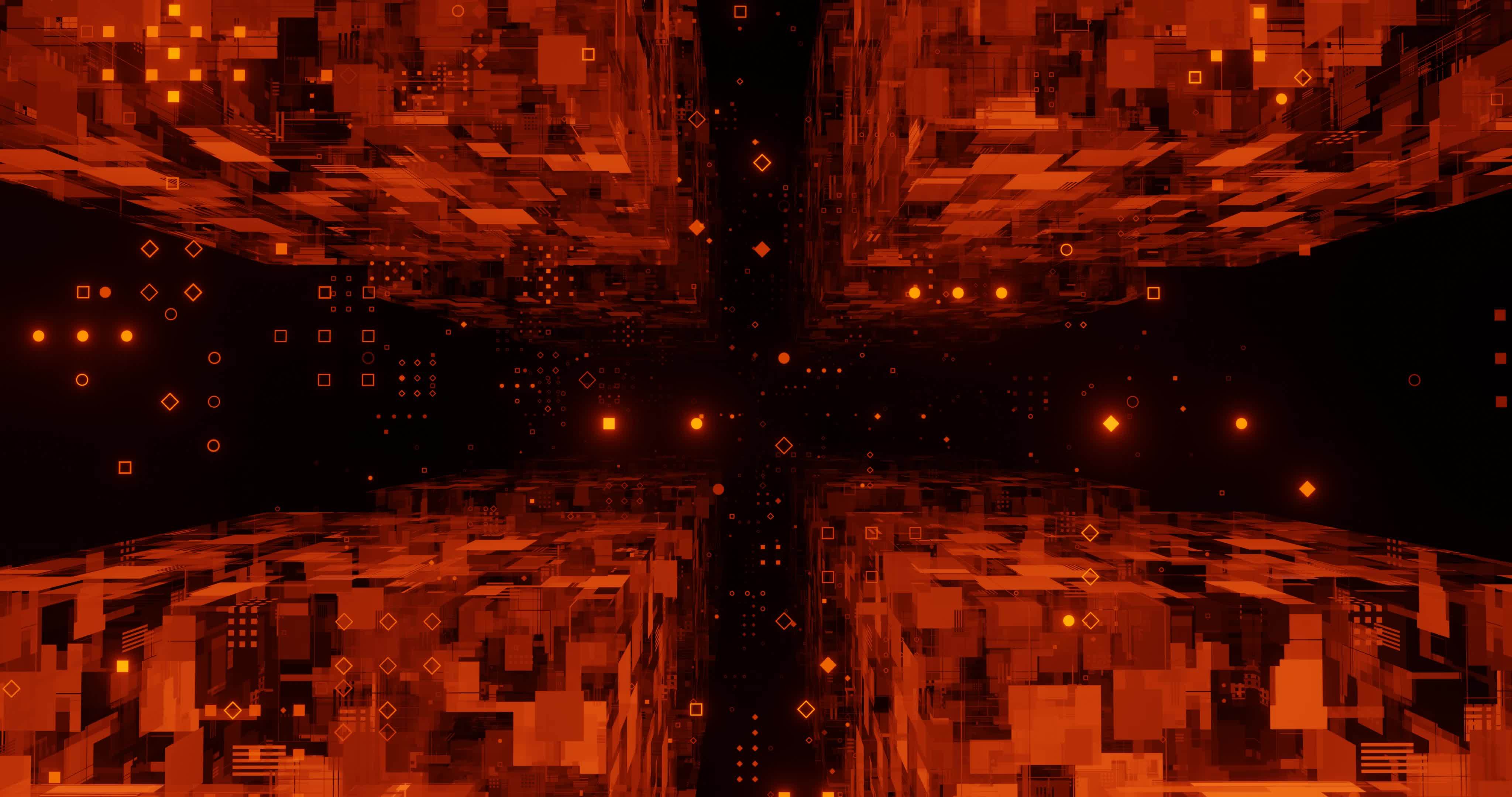 animation with abstract background theme using geometric pattern of lines, dots and polygons ...