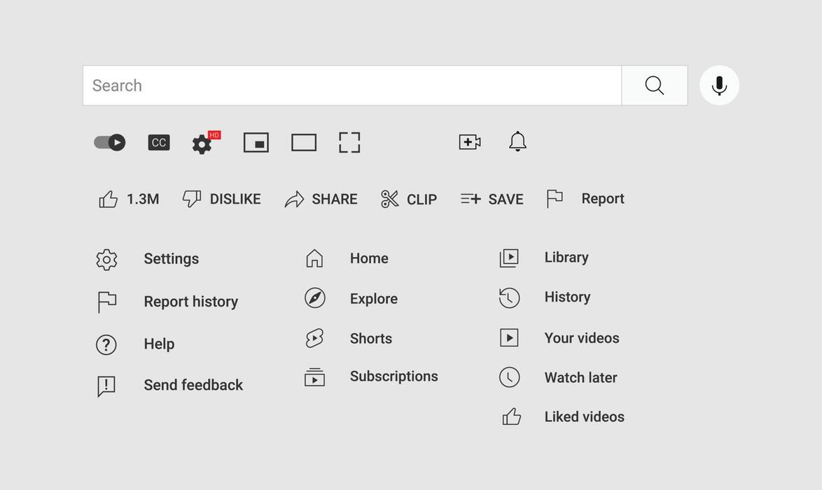 Youtube Interface Vector Art, Icons, and Graphics for Free Download