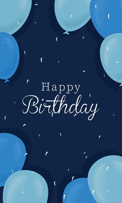 Happy Birthday Blue Background Vector Art, Icons, and Graphics for Free Download
