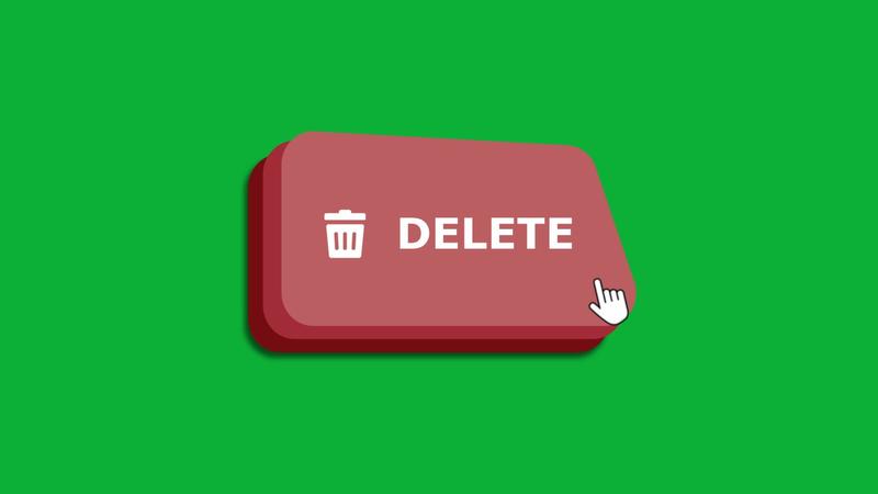 Hand cursor click delete button green screen free download 10884701 ...