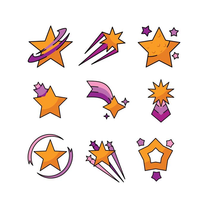 90s Star Vector Art, Icons, and Graphics for Free Download