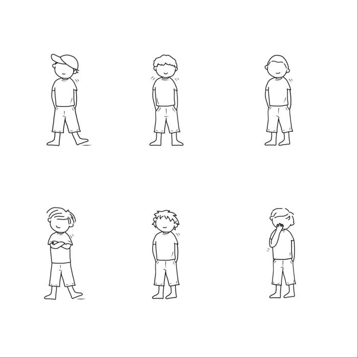 Children Line Drawing Vector Art, Icons, and Graphics for Free Download