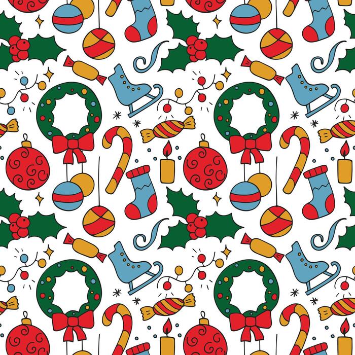 Christmas Seamless Vector Art, Icons, and Graphics for Free Download