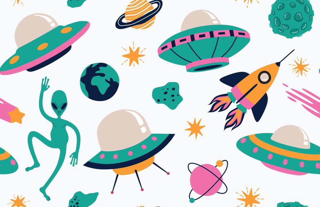 Kids Space Pattern Vector Art, Icons, and Graphics for Free Download