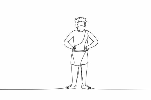 Continuous Line Drawing Man Vector Art Icons And Graphics For Free