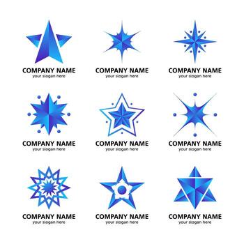 Blue Star Logo Vector