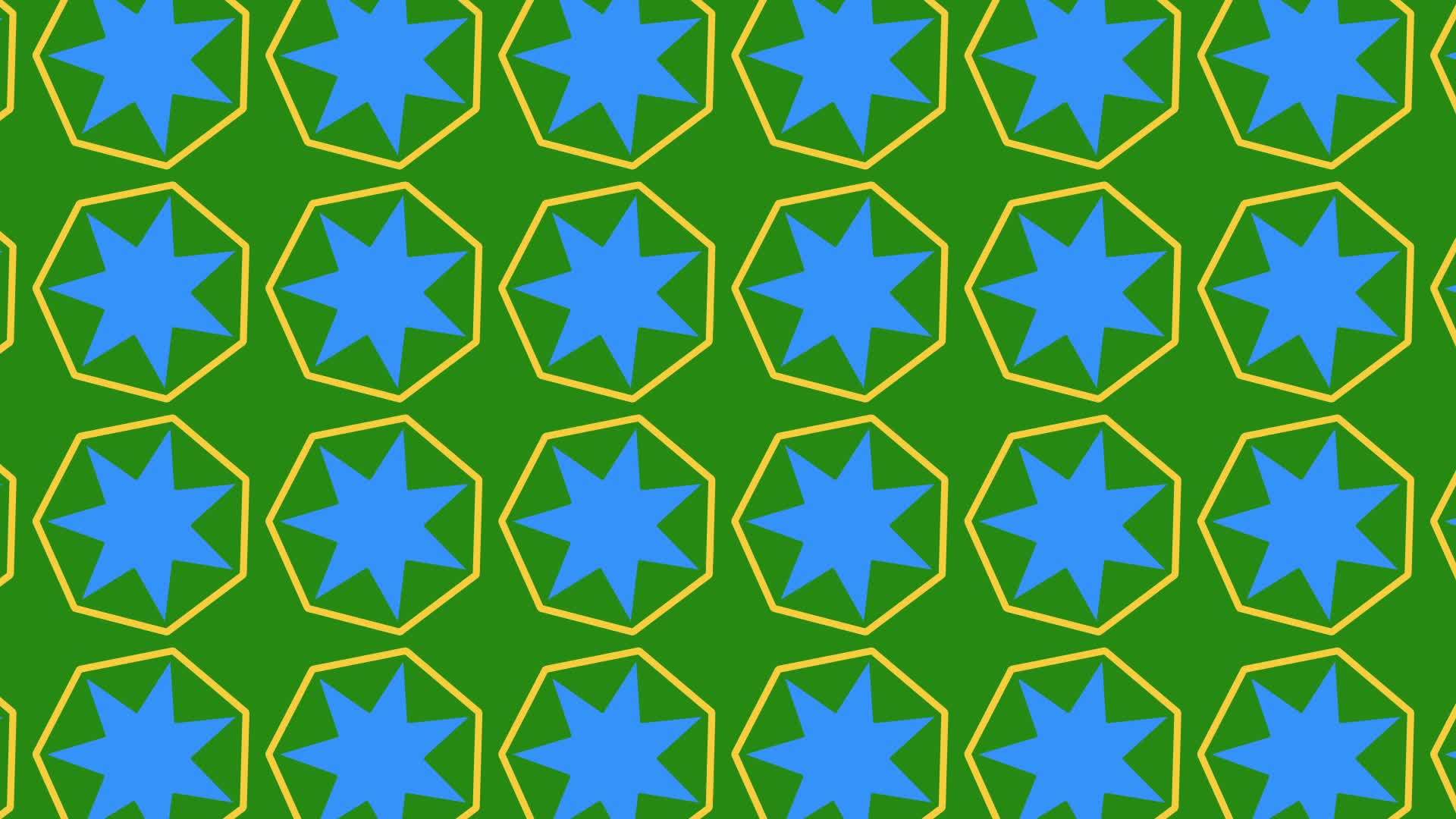 Graphic transition from green to yellow background. Changing geometric ...