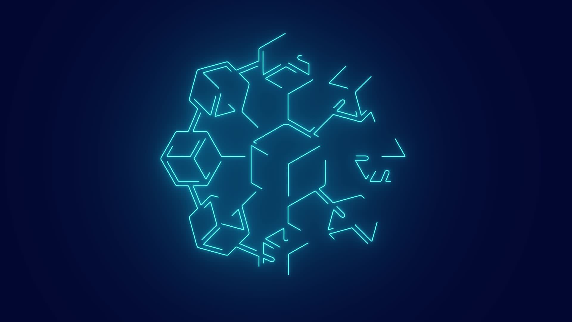 Block Chain Technology Formation With Cubes Connecting Towards A Center