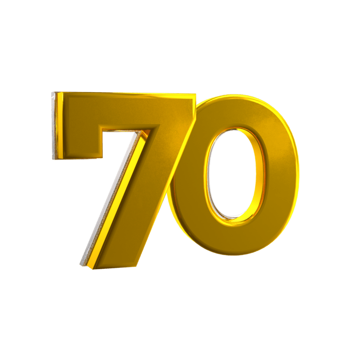 Number 70 PNGs for Free Download