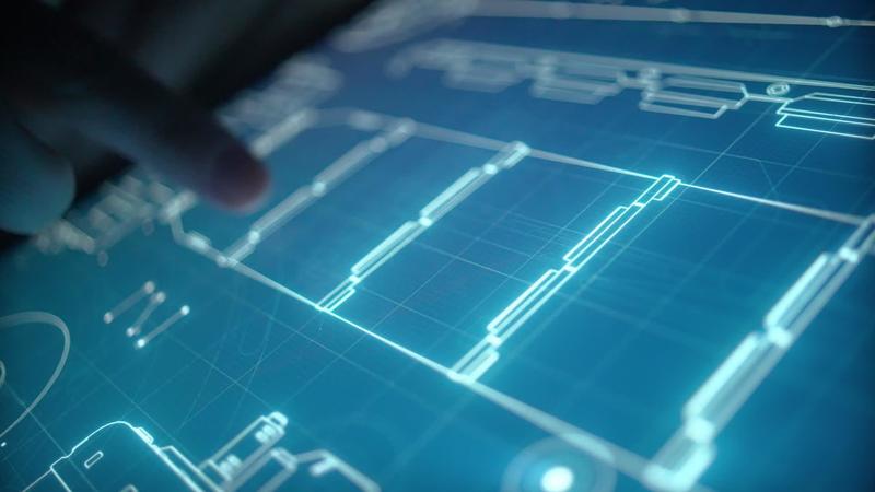 touch screen display device with information about technical ...