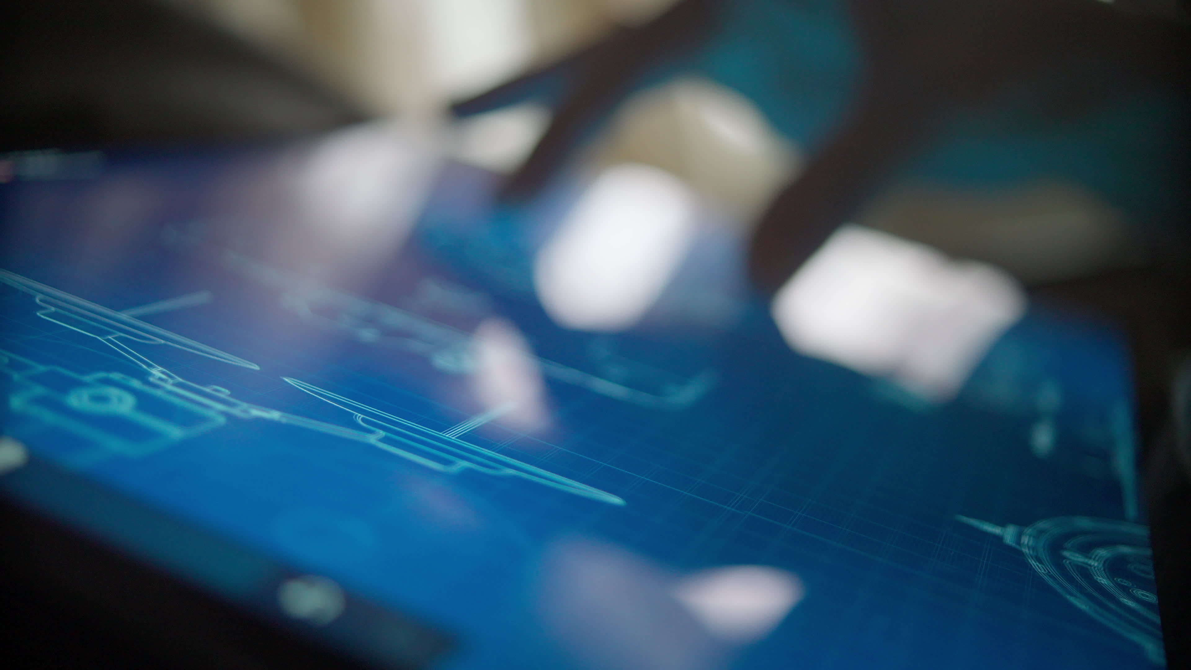 touch screen display device with information about technical ...