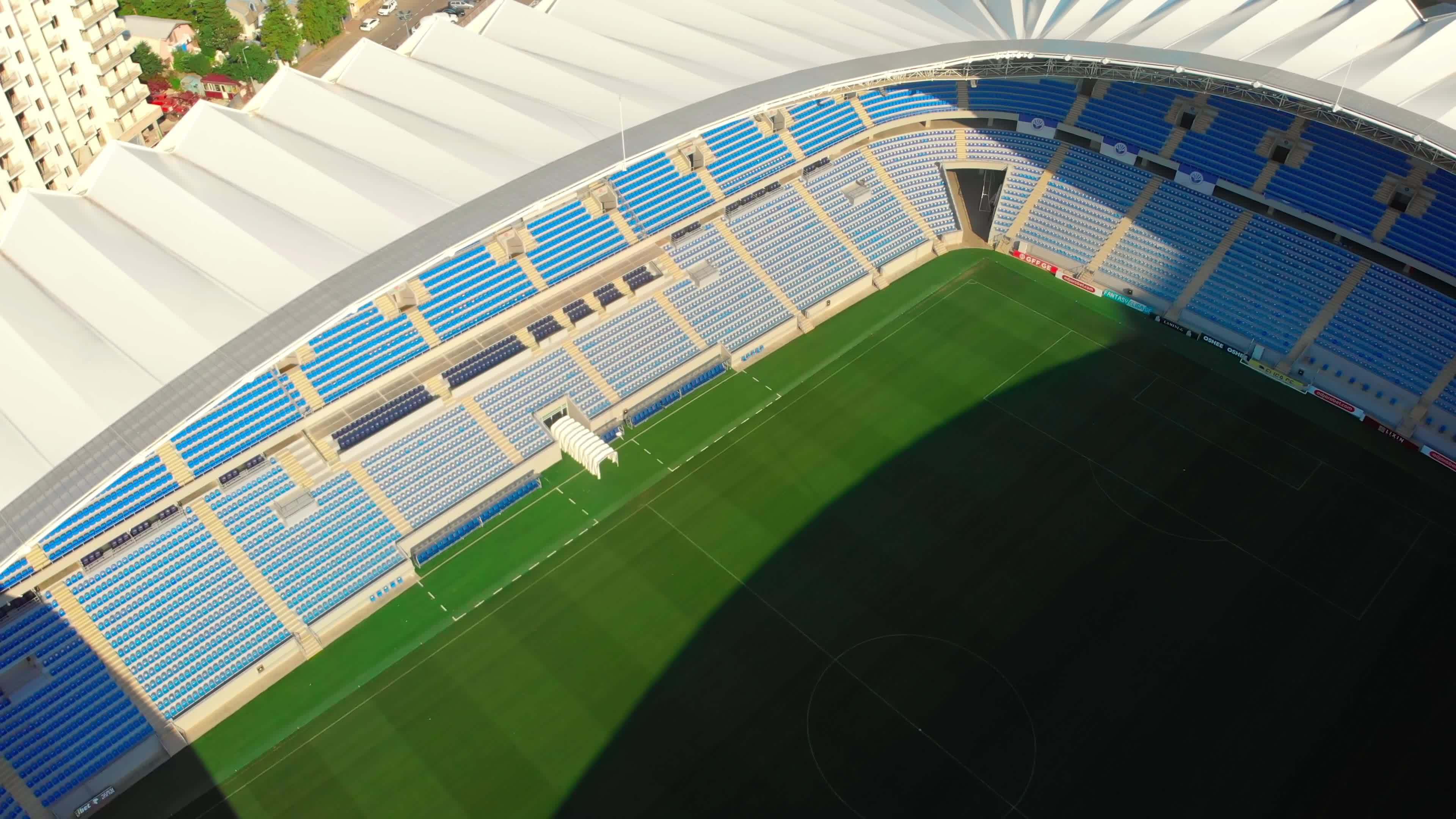 Batumi, Georgia, 2022 - Aerial top view Football club FC Dinamo Batumi ... Batumi, Georgia, 2022 - Aerial top view Football club FC Dinamo Batumi ...