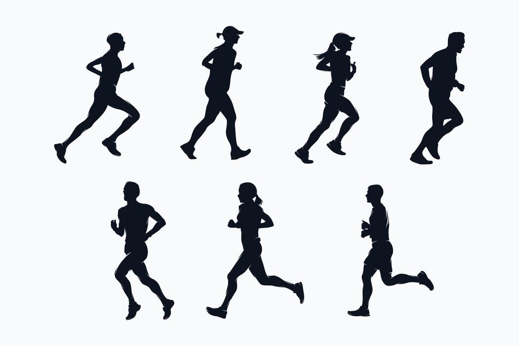 Running Silhouette Vector Art, Icons, and Graphics for Free Download