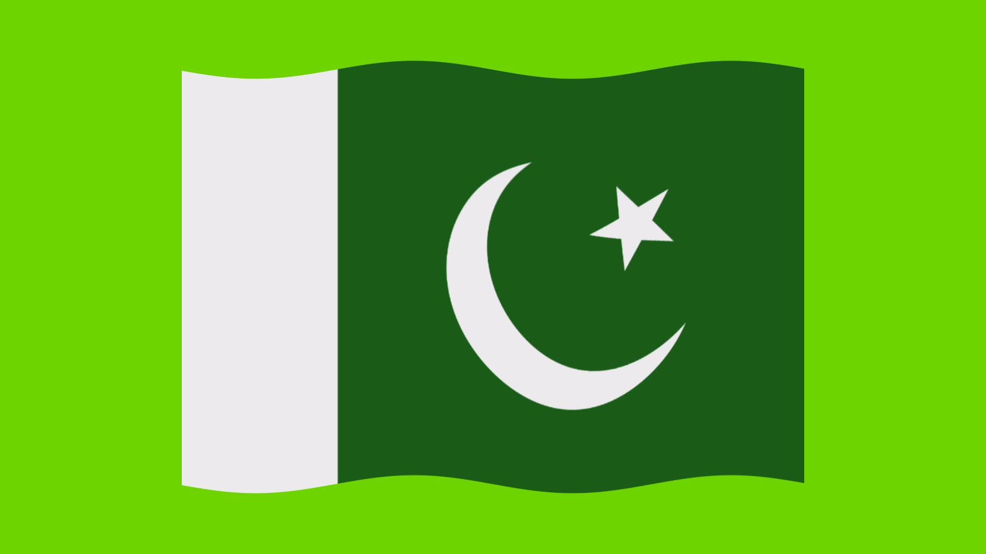 Pakistan Flag Waving Animated