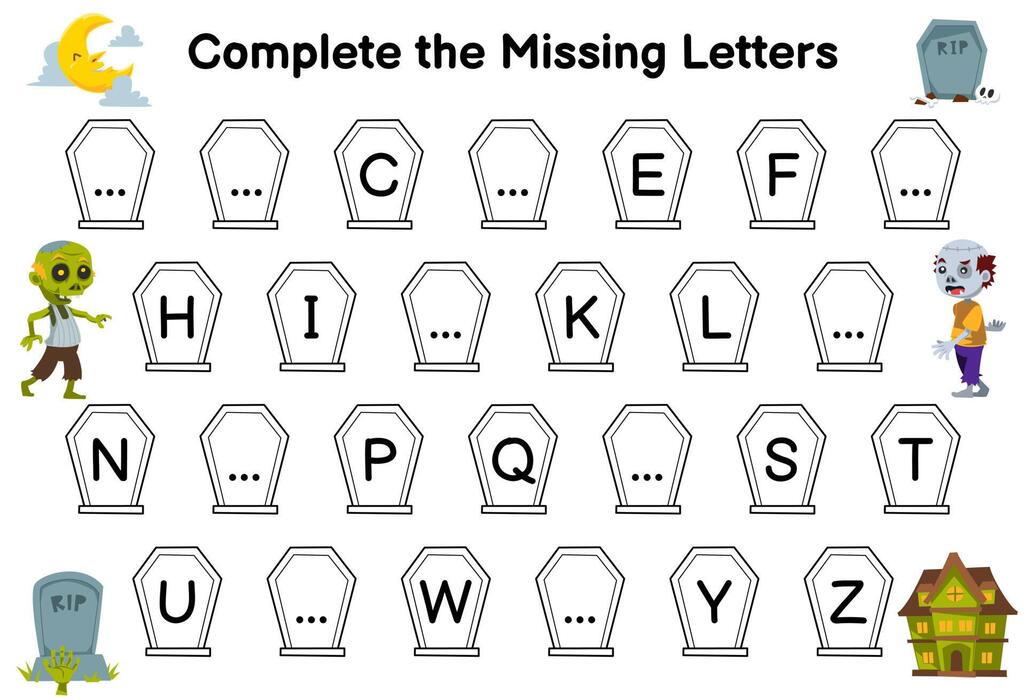 Spooky Alphabet Vector Art, Icons, and Graphics for Free Download